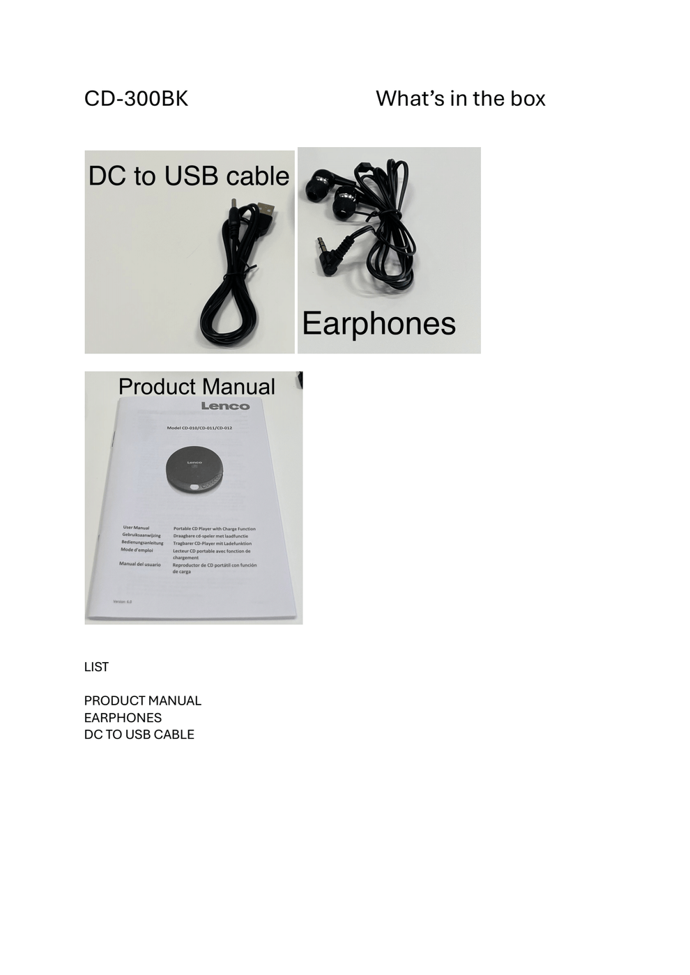 LENCO CD-300BK - Portable Bluetooth® CD-MP3 player with antishock - Bl ...